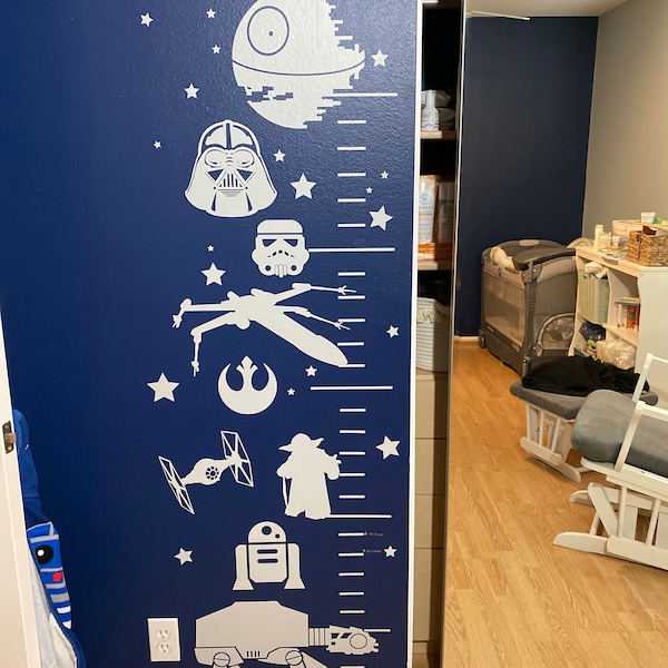 Star Wars Inspired Grow Chart Decal, Child Growth Chart, Mandalorian ...