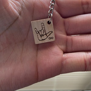 Pah Keychain American Sign Language Pah ASL Slang | Etsy