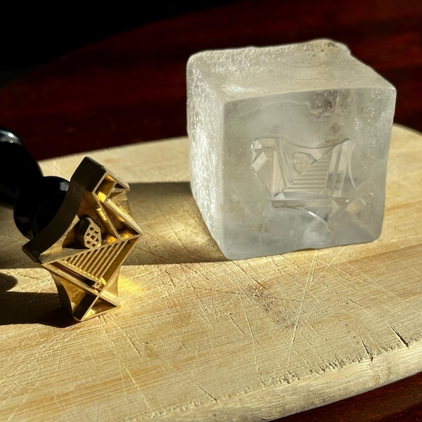 Personalized Ice Cube Stamp: Custom Logo Brass Stamp for Cocktails ...