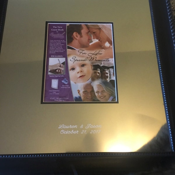 NEW GOLD Signature Frame, Wedding Guestbook Alternative, Anniversary ...