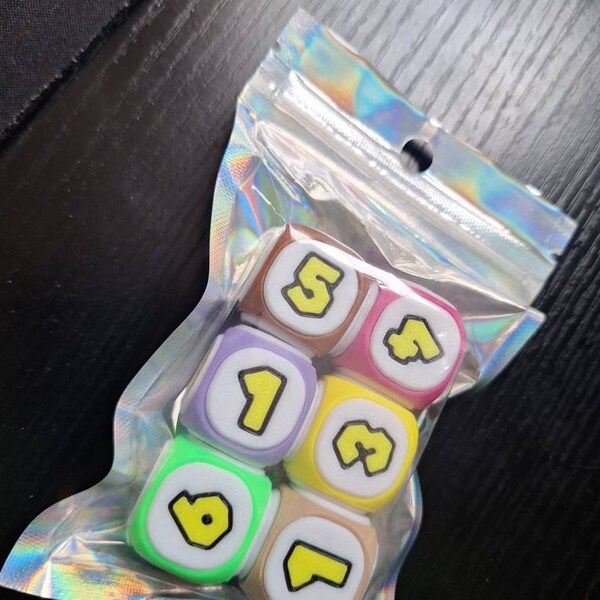 Dnd Dice Set Mario Themed Polyhedral Dice for RPG D4 D6 D8 D10 D% D12 ...
