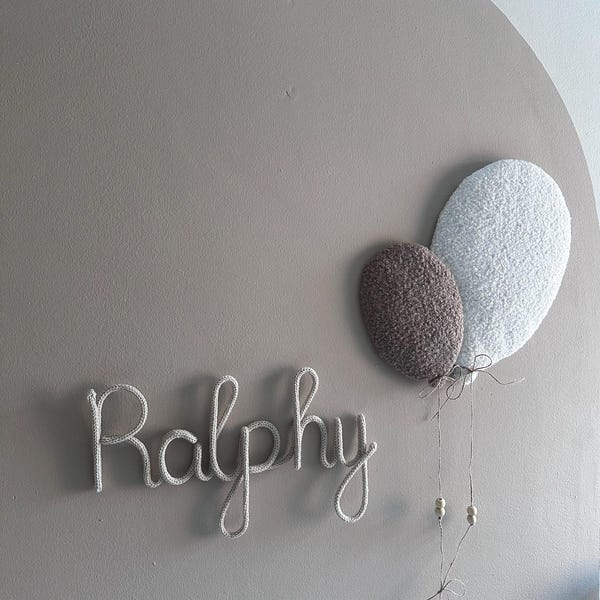 Knitted Name Sign,custom Wire Name,gifts for Kids,rope Words,nursery ...
