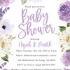Lavender Purple Baby Shower Invitations - Watercolor Florals - Edit ...