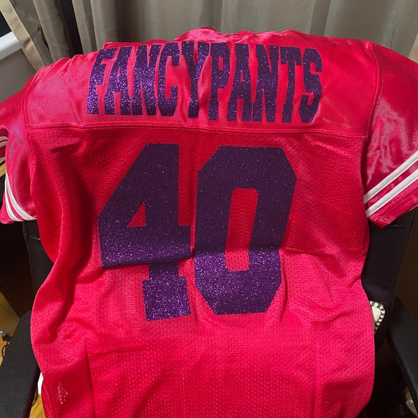 Custom Glitter Jersey - Etsy