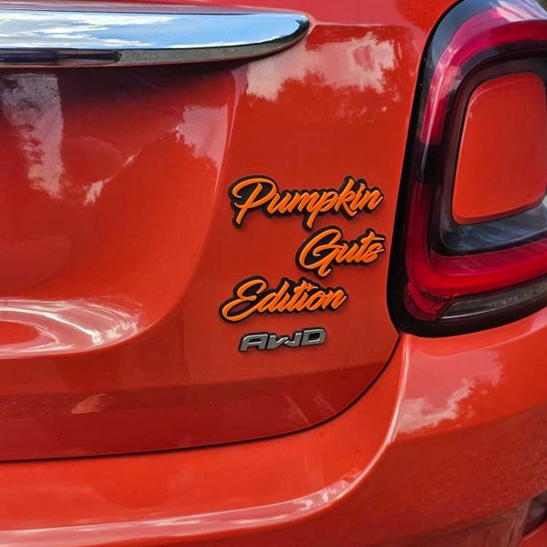 Custom Cursive Font Car Emblem - Custom Colors - Installs in Seconds ...