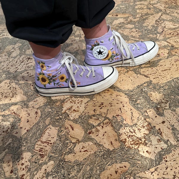 Embroidered Converse Mushroom, Frog, Converse Embroidery Mushroom ...