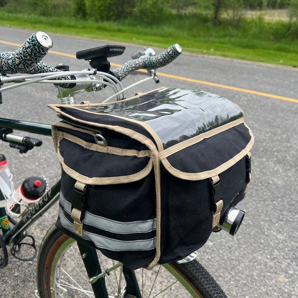 Waxed Canvas Porteur Bag Square - Etsy
