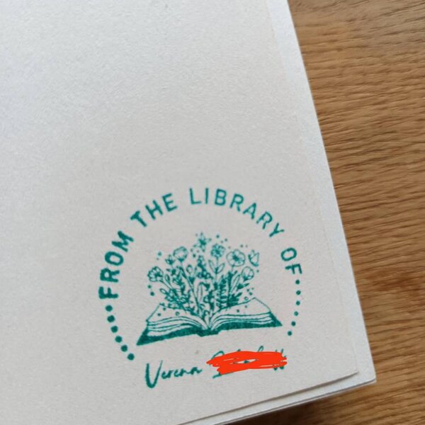 From the Library of |custom Library Stamp|personalized BOOK Stamp ...