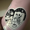 Skeleton Reading With Cat Vinyl Sticker: Spooky Book Lover Gift - Etsy