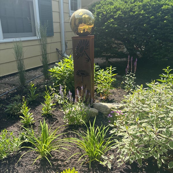 Fairy and Mushroom Garden Column - Outdoor Decor Sculpture - Etsy