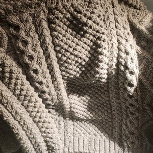 Knitting Pattern Designed in Ireland Traditional Irish Aran Cable Knit ...