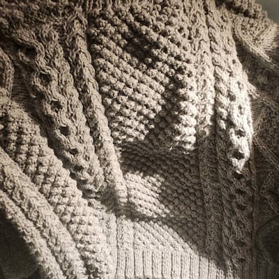 Knitting Pattern Designed in Ireland Traditional Irish Aran Cable Knit ...