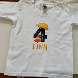 Construction Birthday Numbers. 4x4 5x7 Digital Applique Embroidery ...