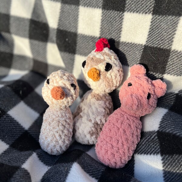 Cuddle Critters *farm Set* Crochet Pattern BUNDLE | NO SEW Crochet Pattern | Crochet Farm ...