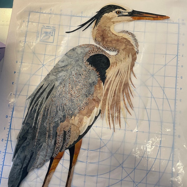 Great Blue Heron Quilt Pattern-appliqué Quilt Pattern-toni Whitney - Etsy