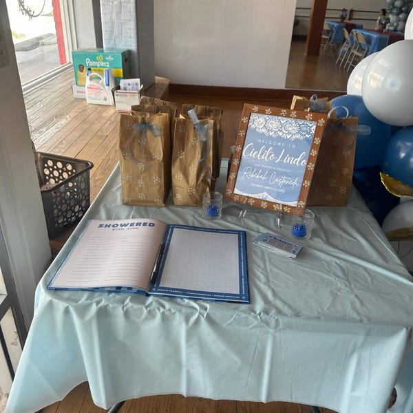 Dusty Blue Cielito Lindo Sign, Cielito Lindo Baby Shower Welcome Sign ...