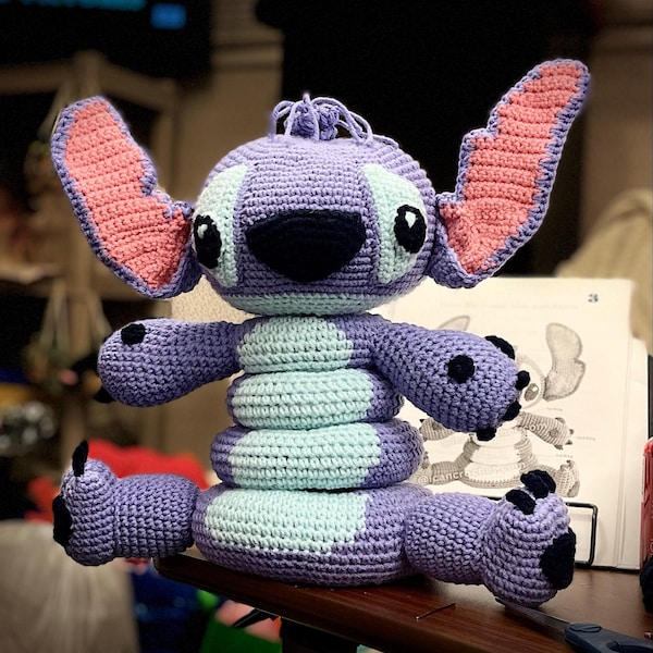 Stitch Stacking Toy Crochet Pattern, Cartoon Amigurumi (PDF Pattern) - Etsy