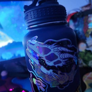 Holographic Sticker aether Dragon Skull, Dragon Art, Space Sticker ...