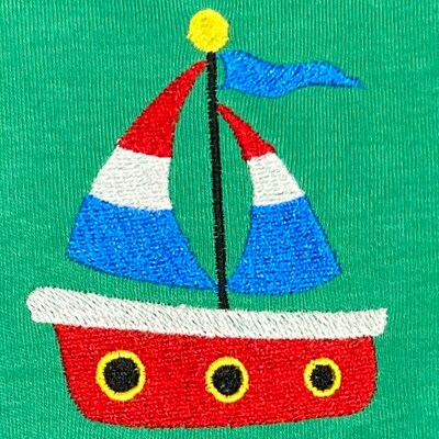 Sail Boat Embroidery Design, Sailing Boat, Fill Stitch, Yacht, Nautical ...