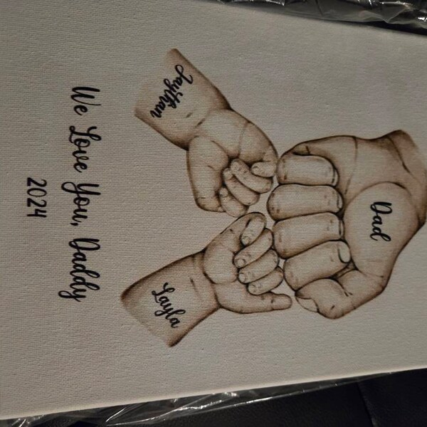 Couple Holding Hands Print, Personalized Couple Canvas, Custom Family ...