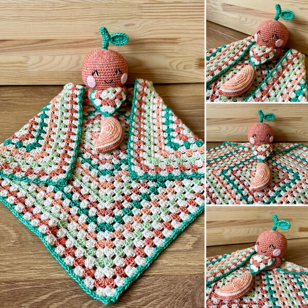 Clementine the Orange Lovey Crochet Amigurumi Blanket Pattern - Etsy