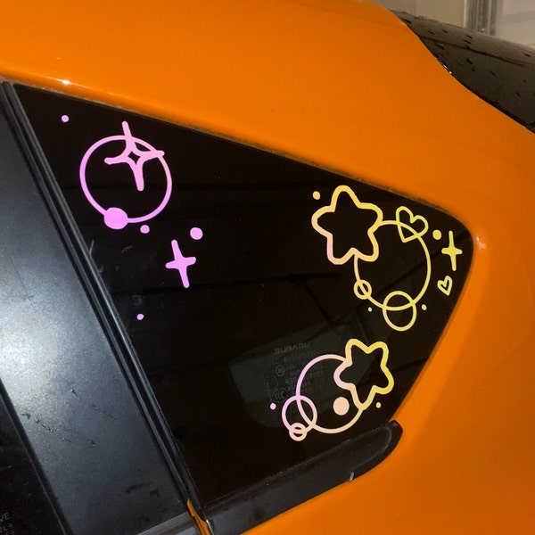 Sparkle Stars Y2K Sticker | Cute Vinyl Decal Sticker | Car Bumper ...