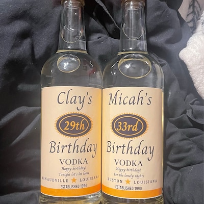 Personalized Tito's Label/custom Birthday Vodka Bottle Label/your ...