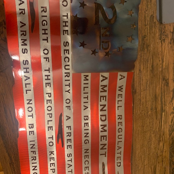 Second Amendment Flag, 2A American Flag, Metal Flag, Metal Wall Decor ...