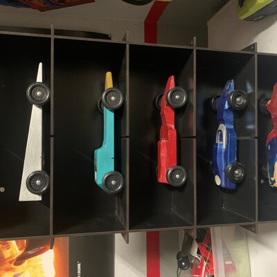 Natural Wooden Monster Truck Storage, Monster Truck Display Case ...