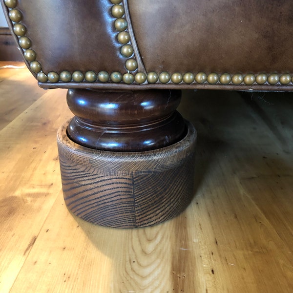 4 Log Risers--3" Lift--1 7/8" Dia Leg Opening--elm Wood--sturdy Blocks ...