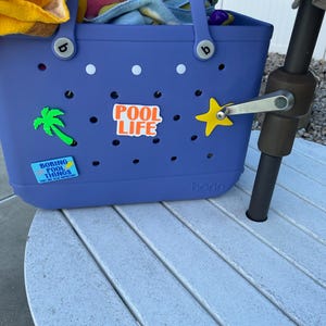 Water Resistant 3D Printed Starfish Monogram Bogg Bag Tag, Monogram Bag ...