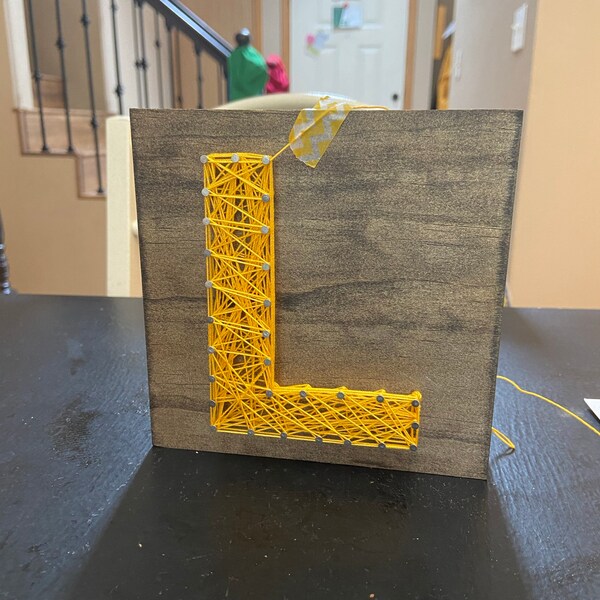 DIY String Art Kit - Initial String Art Kit - Letter String Art Kit - Simple String Art Kit DIY ...