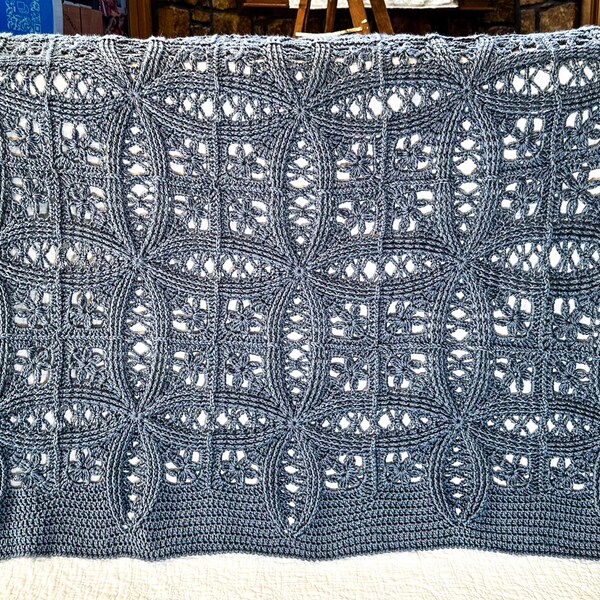 Crochet Pattern: Double Wedding Ring Blanket (PDF Download + Photo and ...