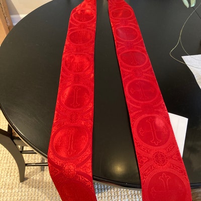 Clergy Stole, Red Clergy Stole, Joy in the Morning Stole, Pentecost ...