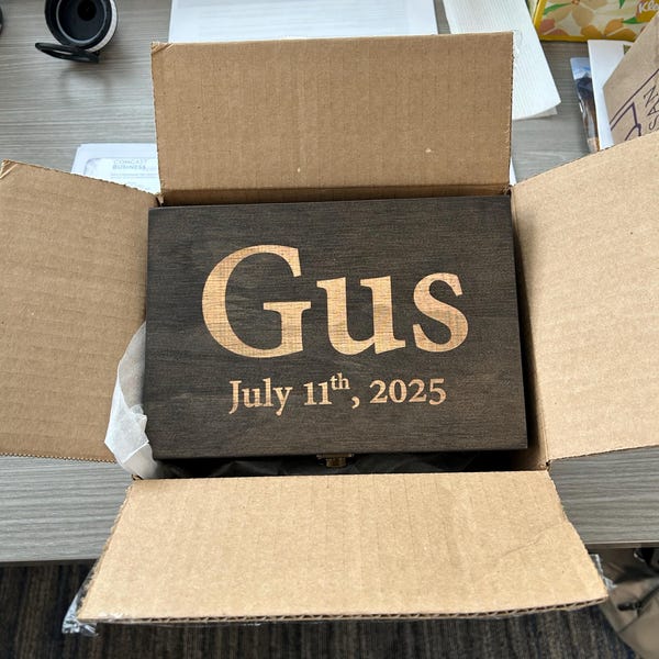 Personalized Time Capsule Keepsake Box, 1st Birthday Memory Box, Baby's ...