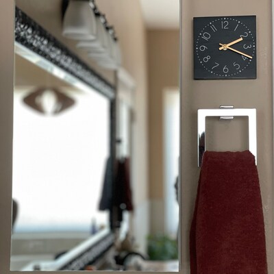 Square Clock. Kitchen Clock. Upcycled Recycled Repurposed. Square Wall ...