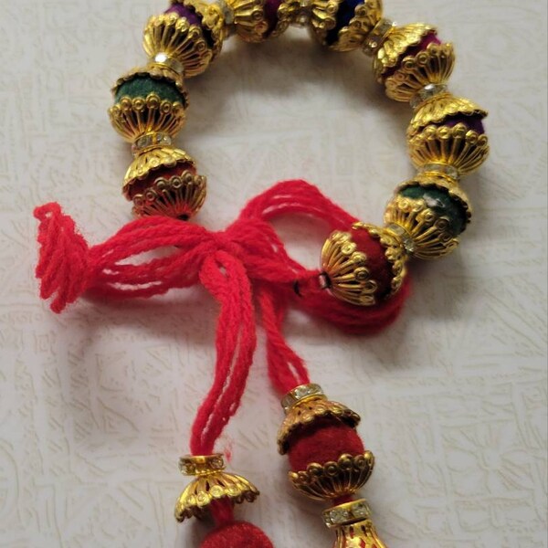 Baby Breath Flower Varmala With Red Roses, Pink Peonies Indian Wedding ...