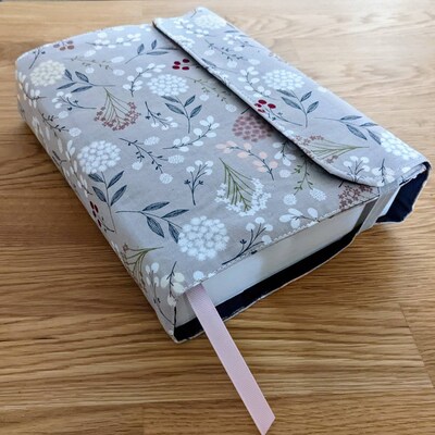 Wrap-around Book Cover, Book Sleeve, Padded Book Cover, Fabric Book ...