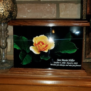 Granite Memorial Plaque Grave Marker Rose Remembrance - Etsy