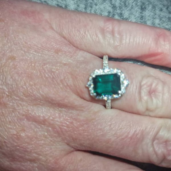 Unique Multi Gemstone Box Ring, 14K Solid Gold Baguette Garnet ...