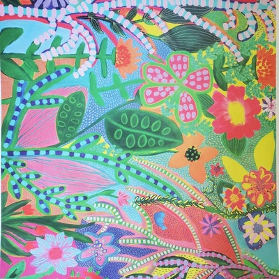 Large Original Abstract Expressionist Painting on Canvas Bold Energetic ...