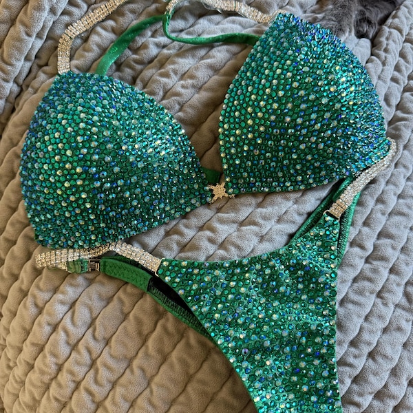 Dark-blue Competition Bikini Suit, Competition Set, Figure Bikini ...