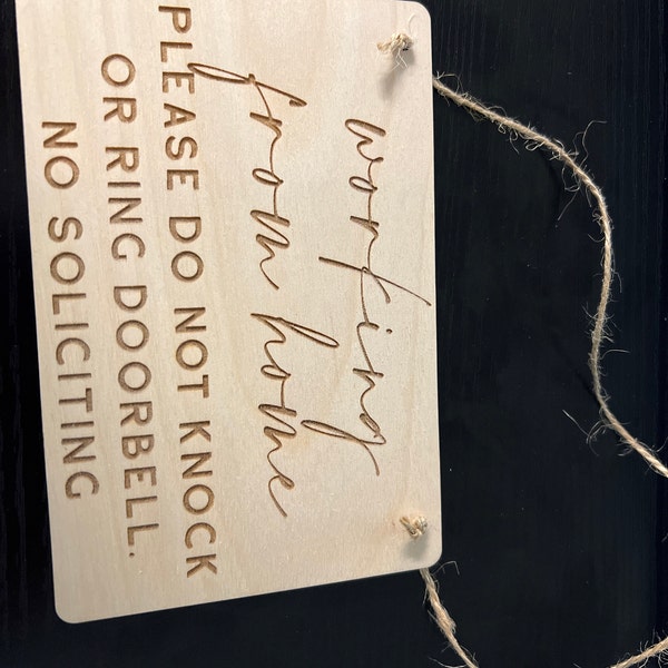 Working From Home Sign, Do Not Disturb Sign, Do Not Ring Doorbell, Do ...