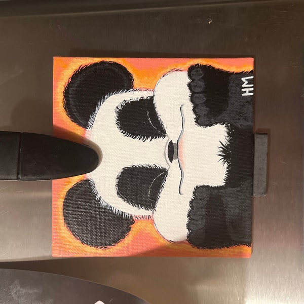 Split Wood Canvas, Half Stained Wood and Half an Acrylic Pour Painting ...