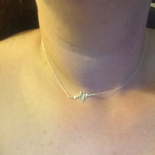 Delicate Heart Beat Necklace, ECG/EKG Bar Necklace, Love Necklace, BFF ...