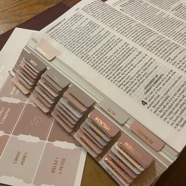 Elevated - Rose Gold Foil Bible Tabs - Bible Journaling - Bible ...