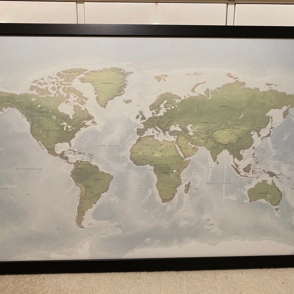 Push Pin World Map Poster Pink World Map World Map Push Pin Print ...