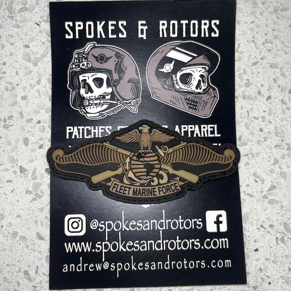 Fleet Marine Force (FMF) Corpsman Badge PVC Patch - Navy / Marine Corps ...