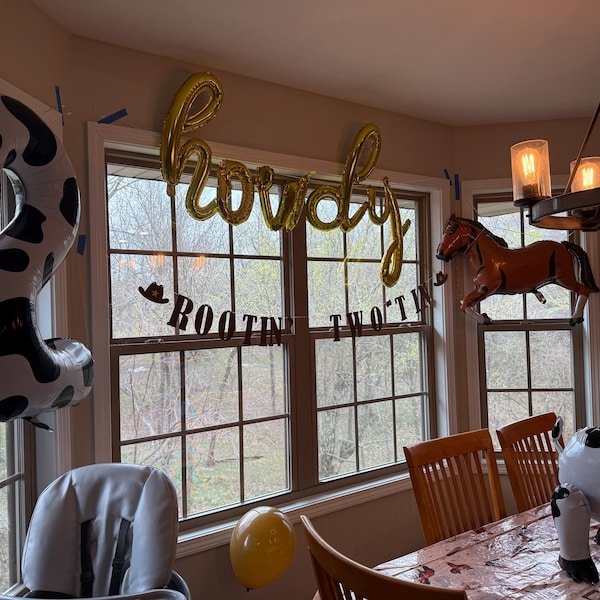 Howdy Balloon Banner Cowgirl Bachelorette Party Decorations Western ...