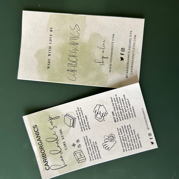 Scented Sachet Care Card Template, Editable Perfume Sachet Care Guide ...